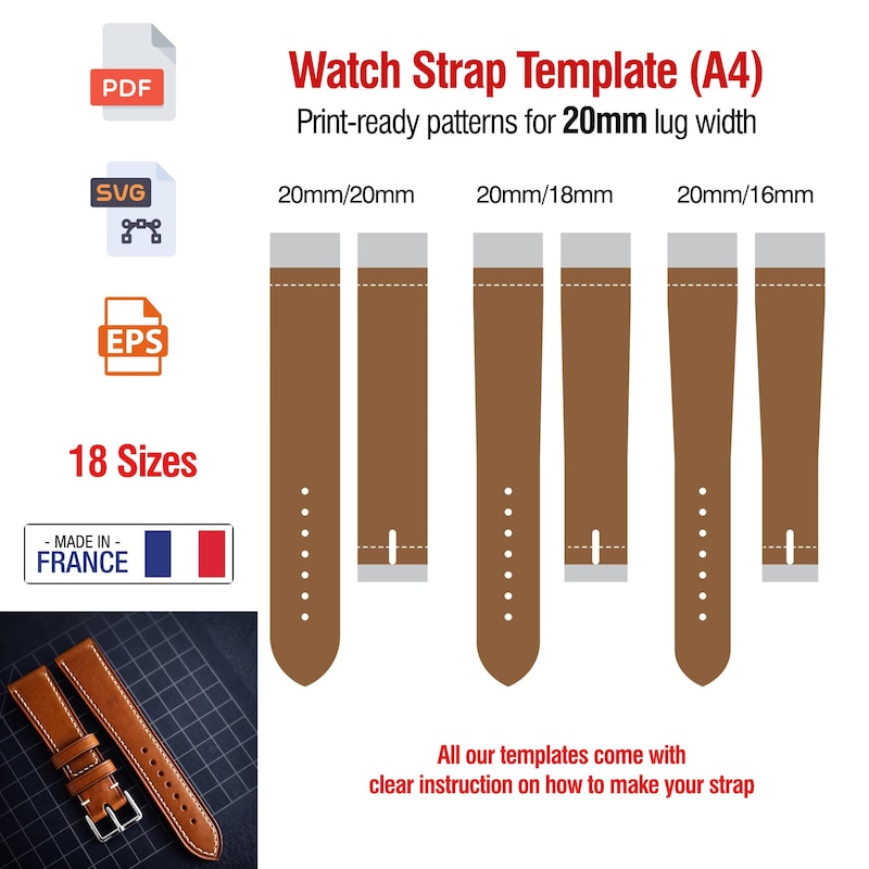 Pattern Strap Watch Pdf - Etsy