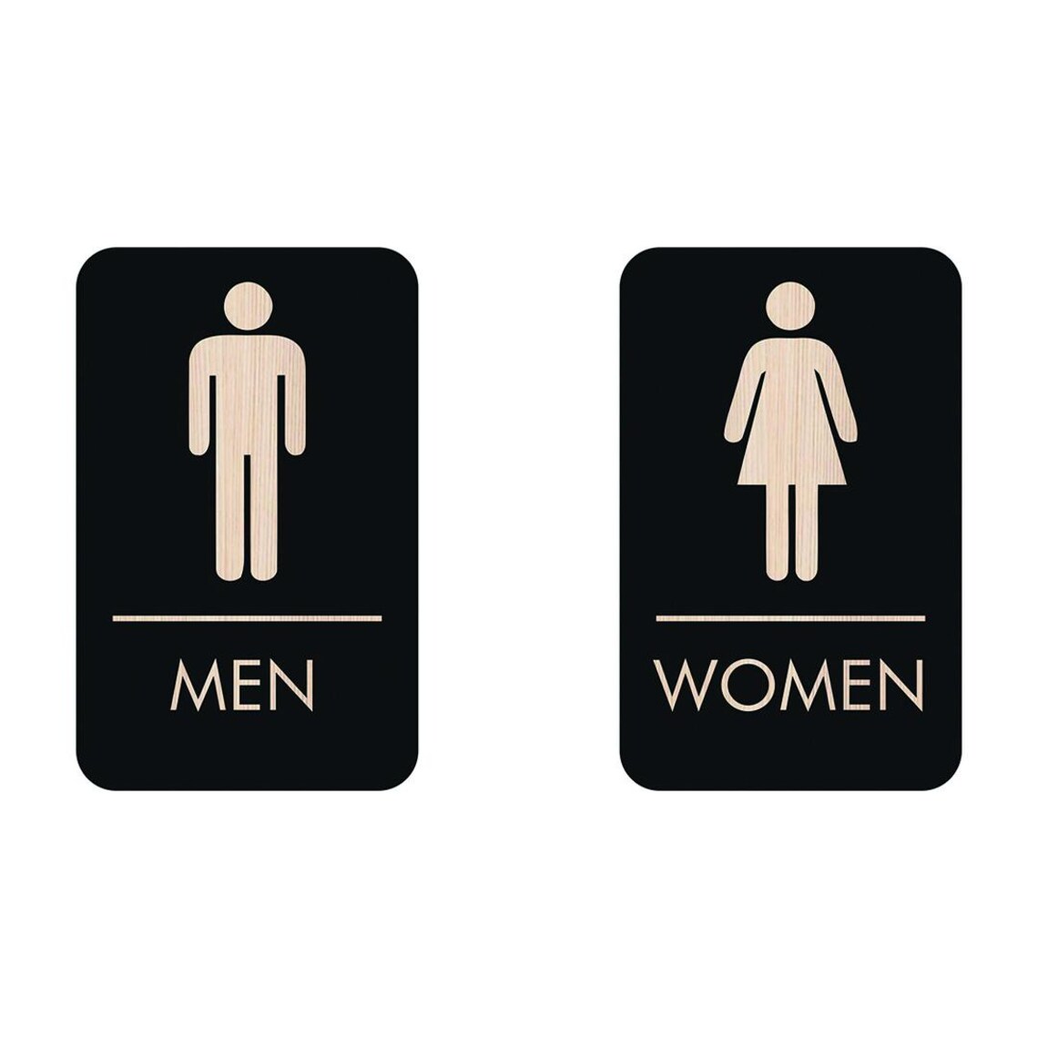 Rustic Wooden Bathroom Signs: Personalized Restroom Decor (13x8 Cm) - Etsy