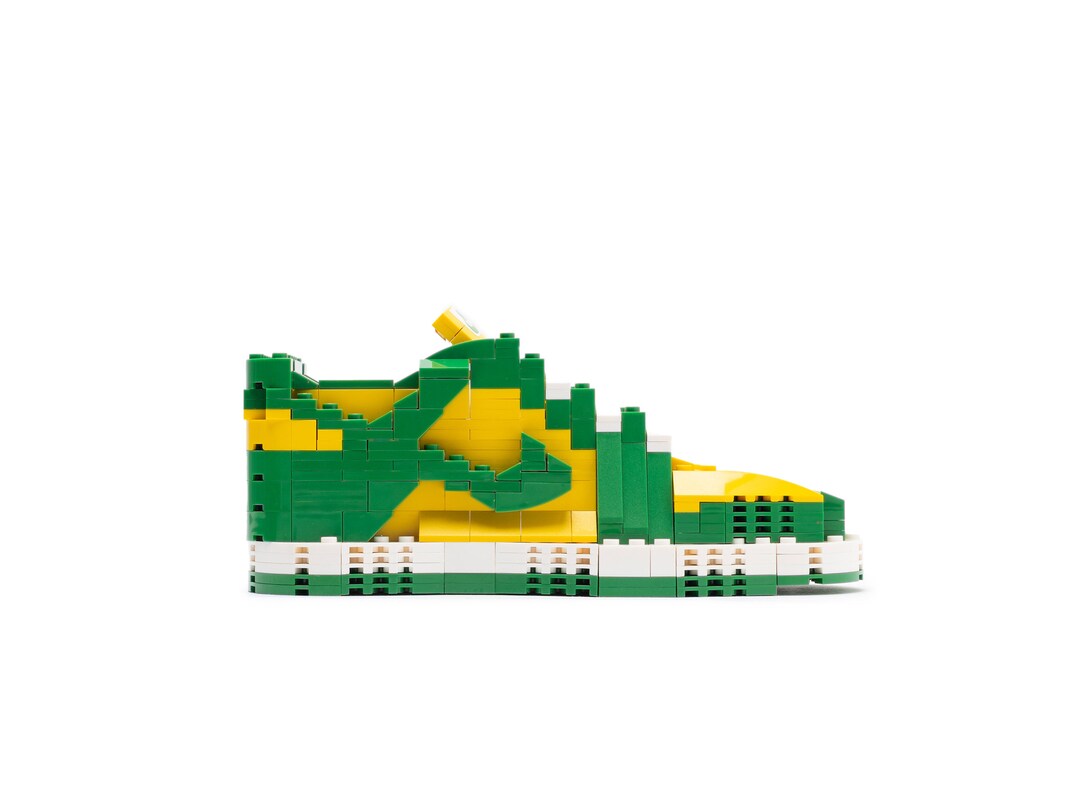 Brazil Dunk Low Hand Crafted Building Blocks Sneakers Kickbricks Bricks ...