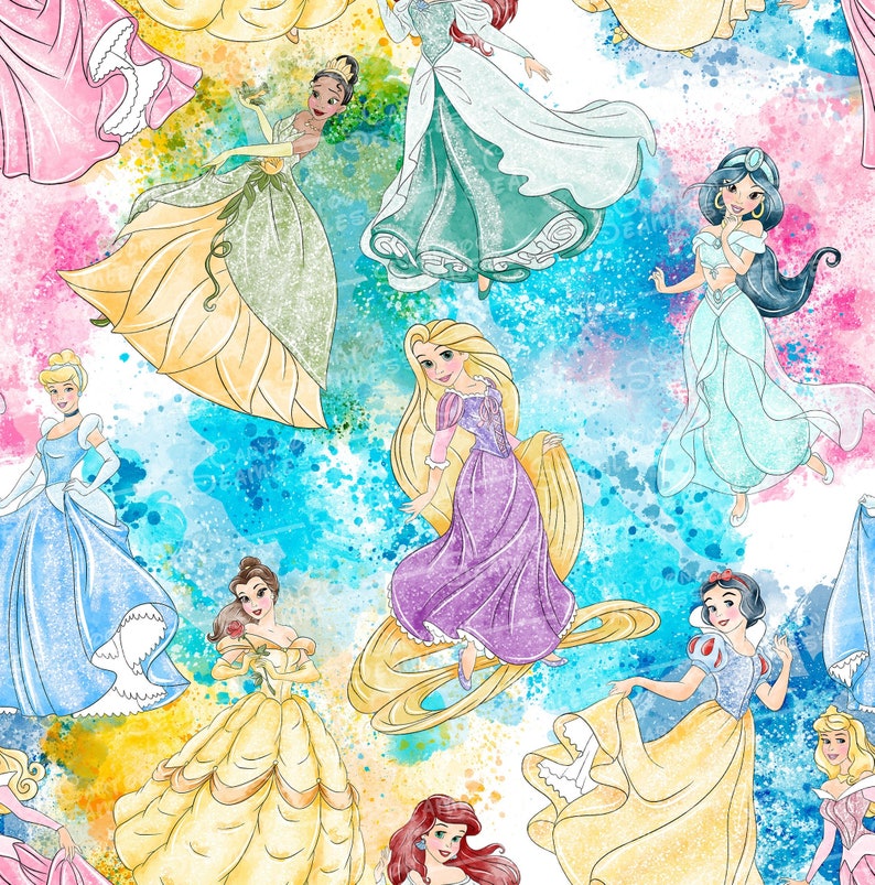 Princess Seamless Pattern Princess Seamless File Digital - Etsy