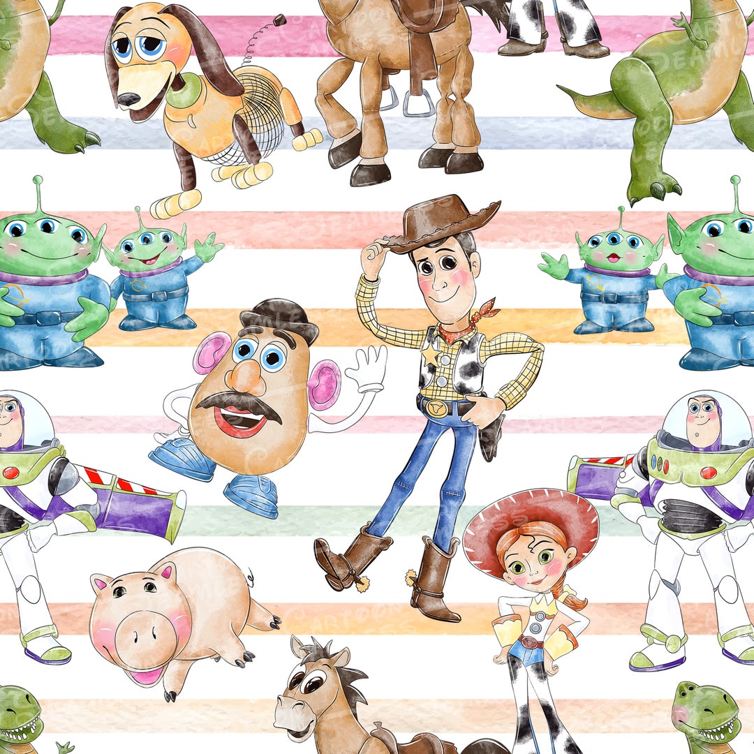 Toy Story Seamless Pattern Andys Toy Story Seamless Pattern - Etsy