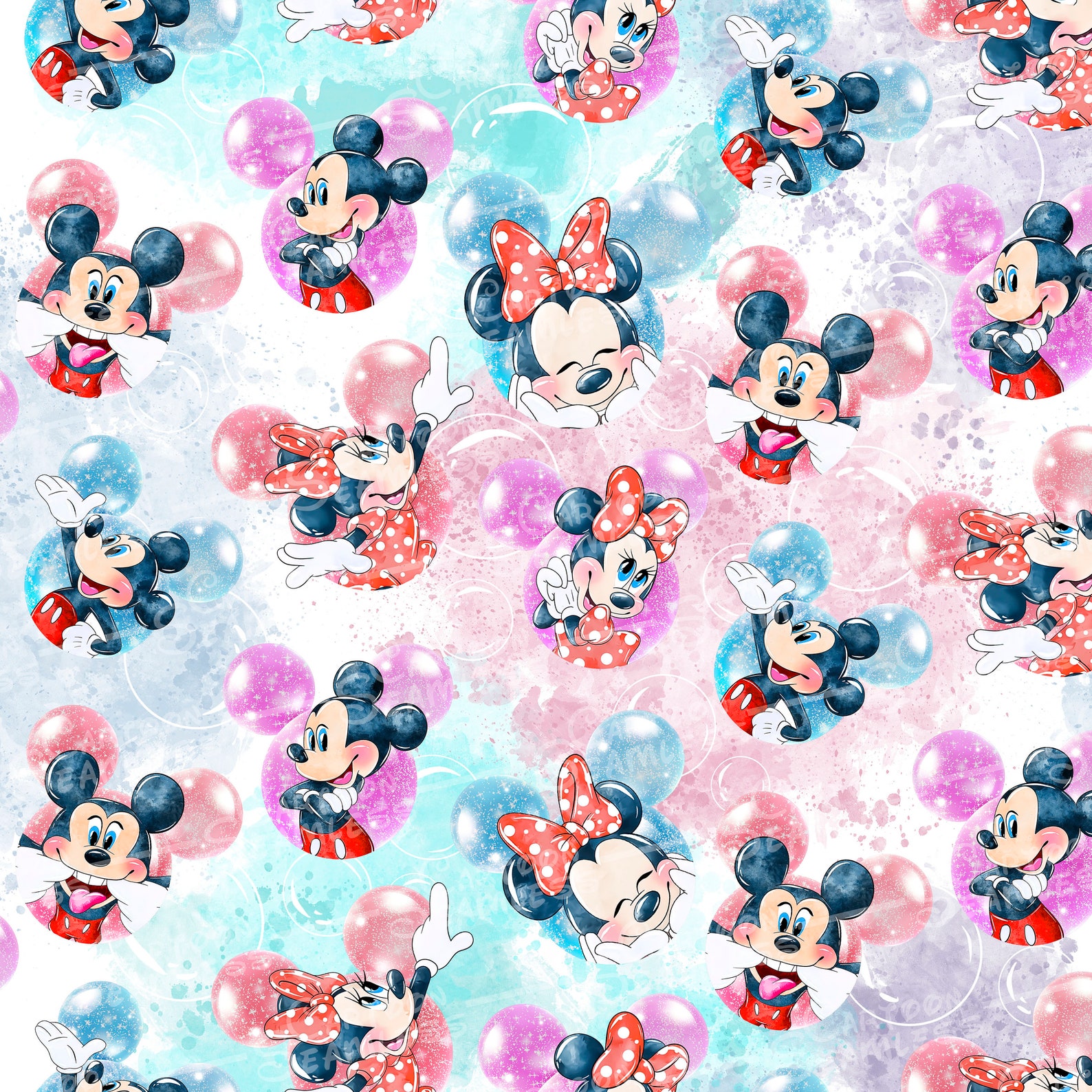 Mickey Seamless Pattern Minnie Seamless Pattern Mickey - Etsy