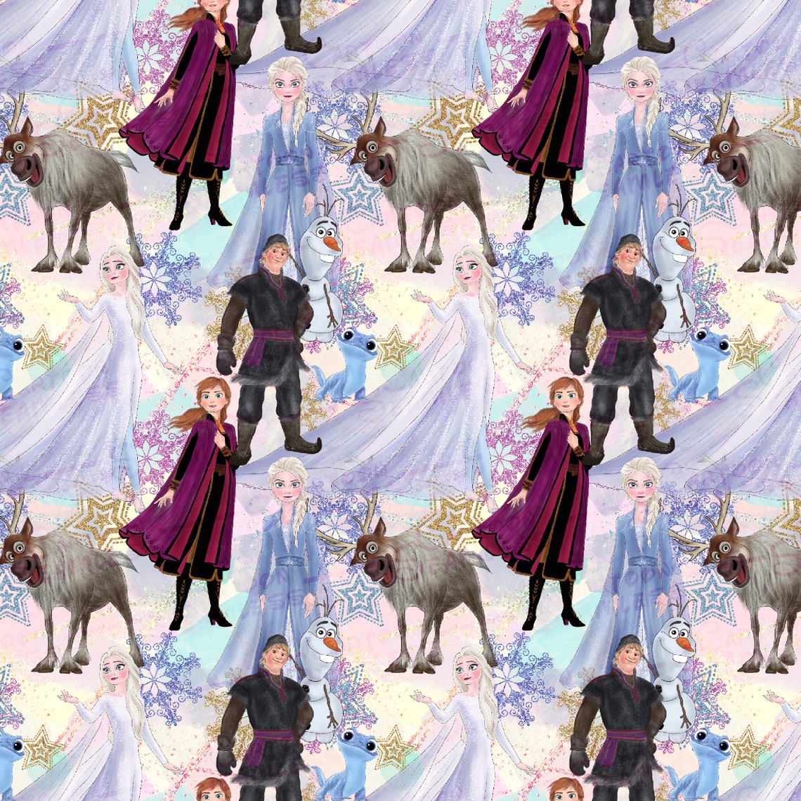 Frozen Seamless Pattern Elsa Seamless Olaf Seamless Anna - Etsy