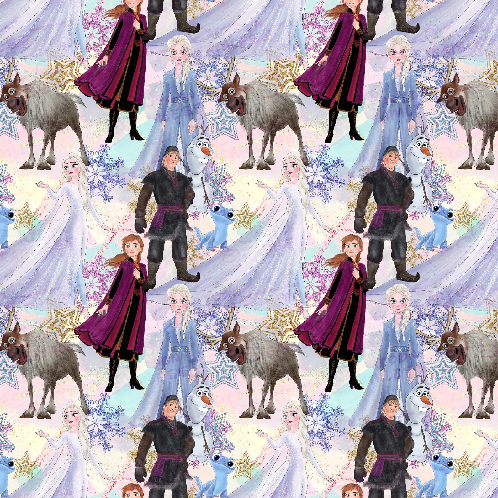 Frozen Seamless Pattern Elsa Seamless Olaf Seamless Anna - Etsy