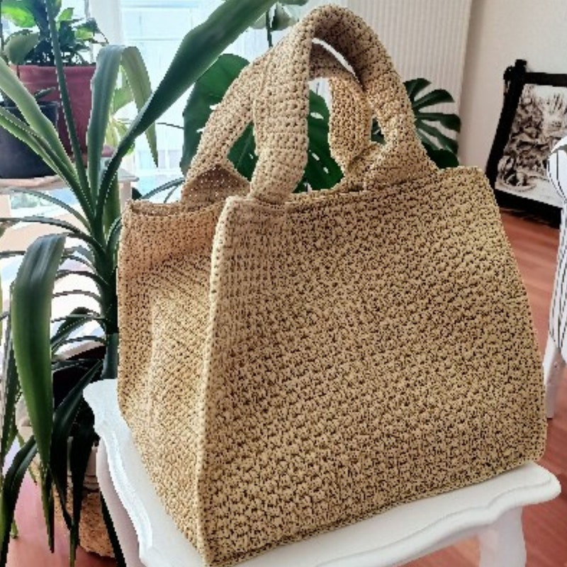 Crocheted Straw Bag - Etsy