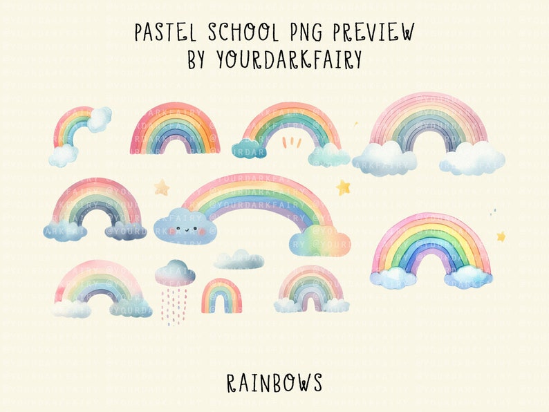 Pastel School Watercolor Clipart PNG / SVG - 85+ Back to School Image ...