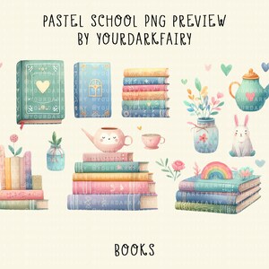 Pastel School Watercolor Clipart PNG / SVG - 85+ Back to School Image ...