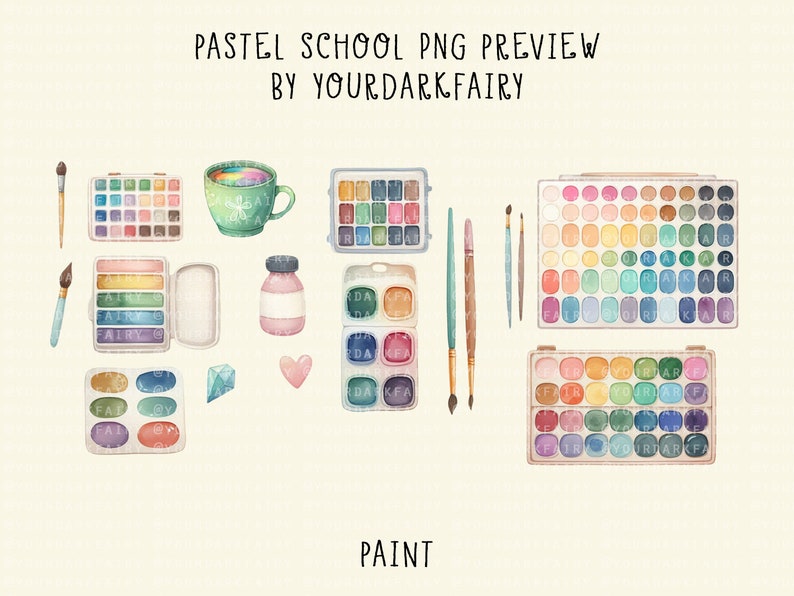 Pastel School Watercolor Clipart PNG / SVG - 85+ Back to School Image ...