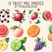 Watercolor Fruit Clip Art PNG Pack - 30+ Healthy Food Stock Images ...