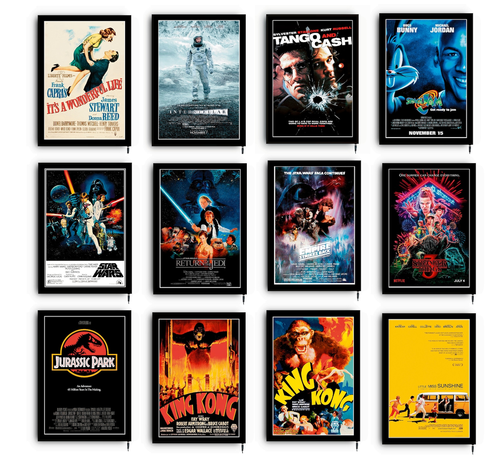 Movie Posters Illuminated Light Framed Lightbox Led Sign Home Cinema ...