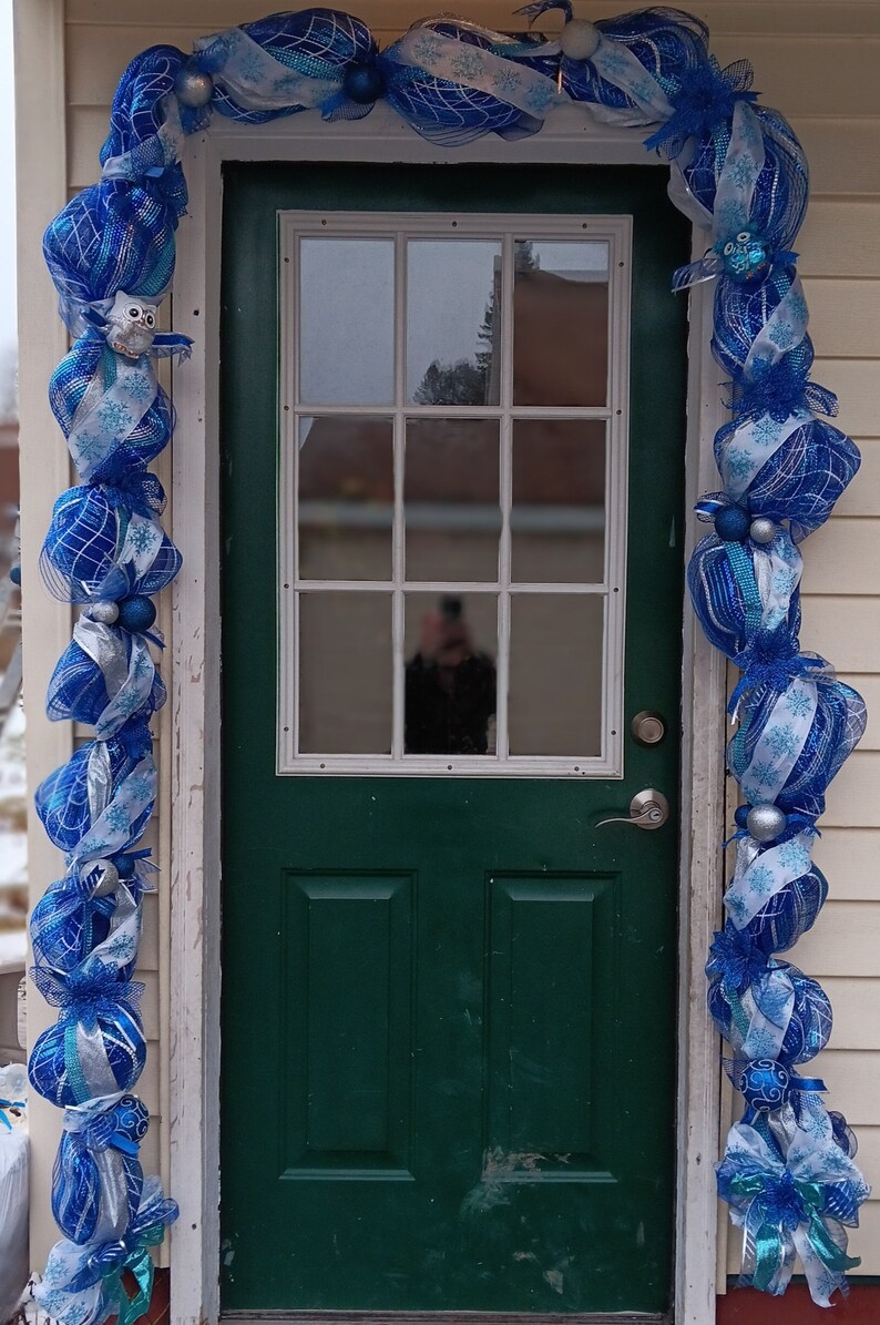 Blue Christmas Garland - Etsy
