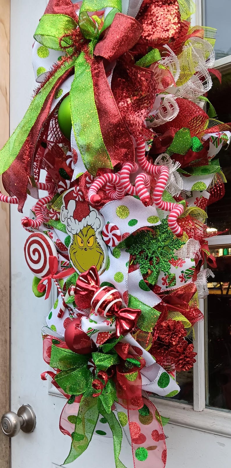 Grinch Swag Wreath - Etsy