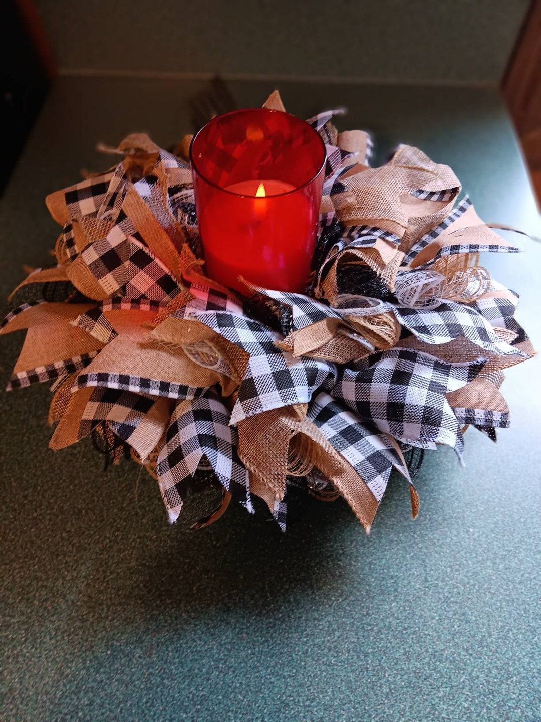 Buffalo Plaid Centerpiece - Etsy