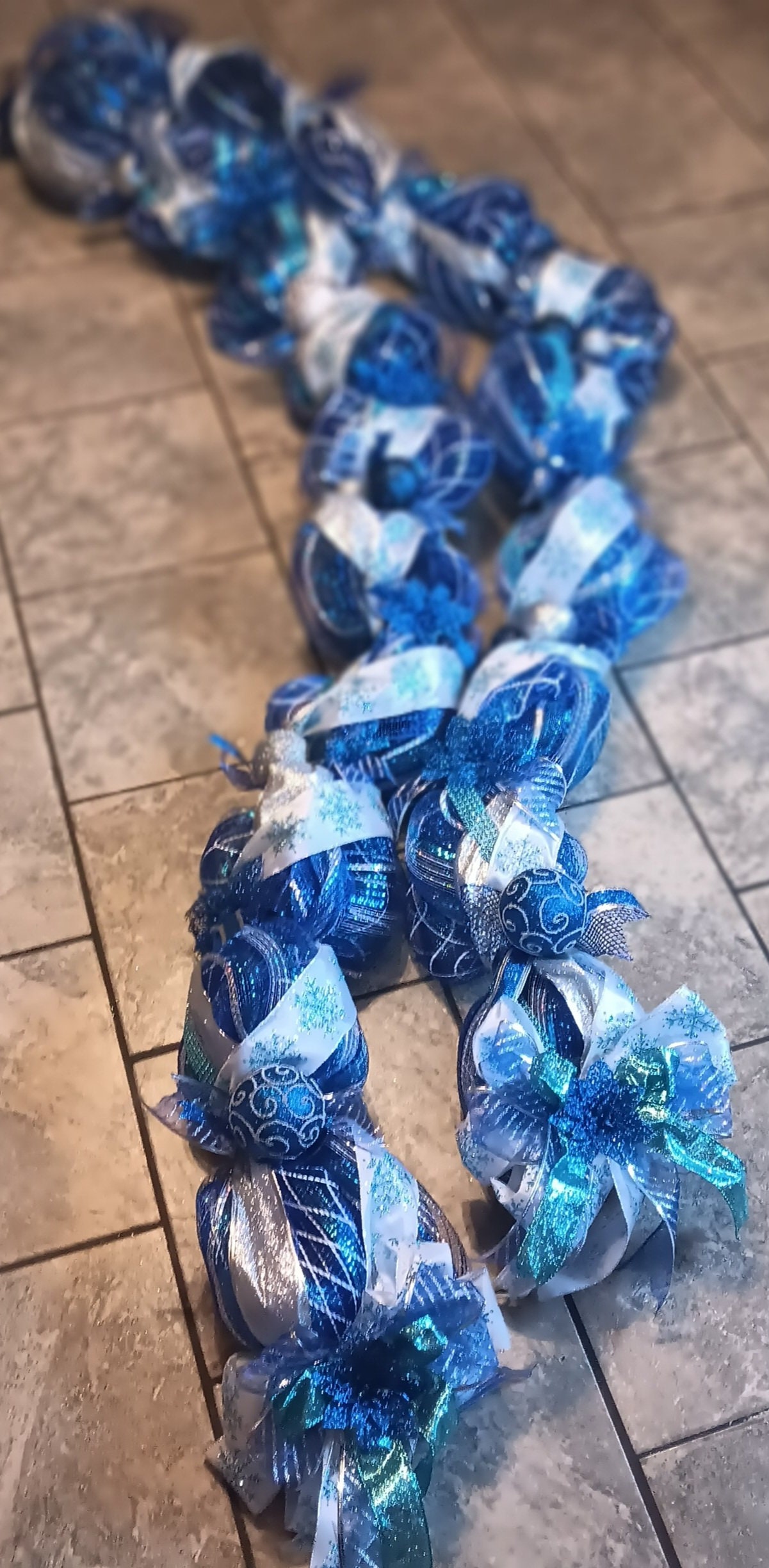 Blue Christmas Garland - Etsy