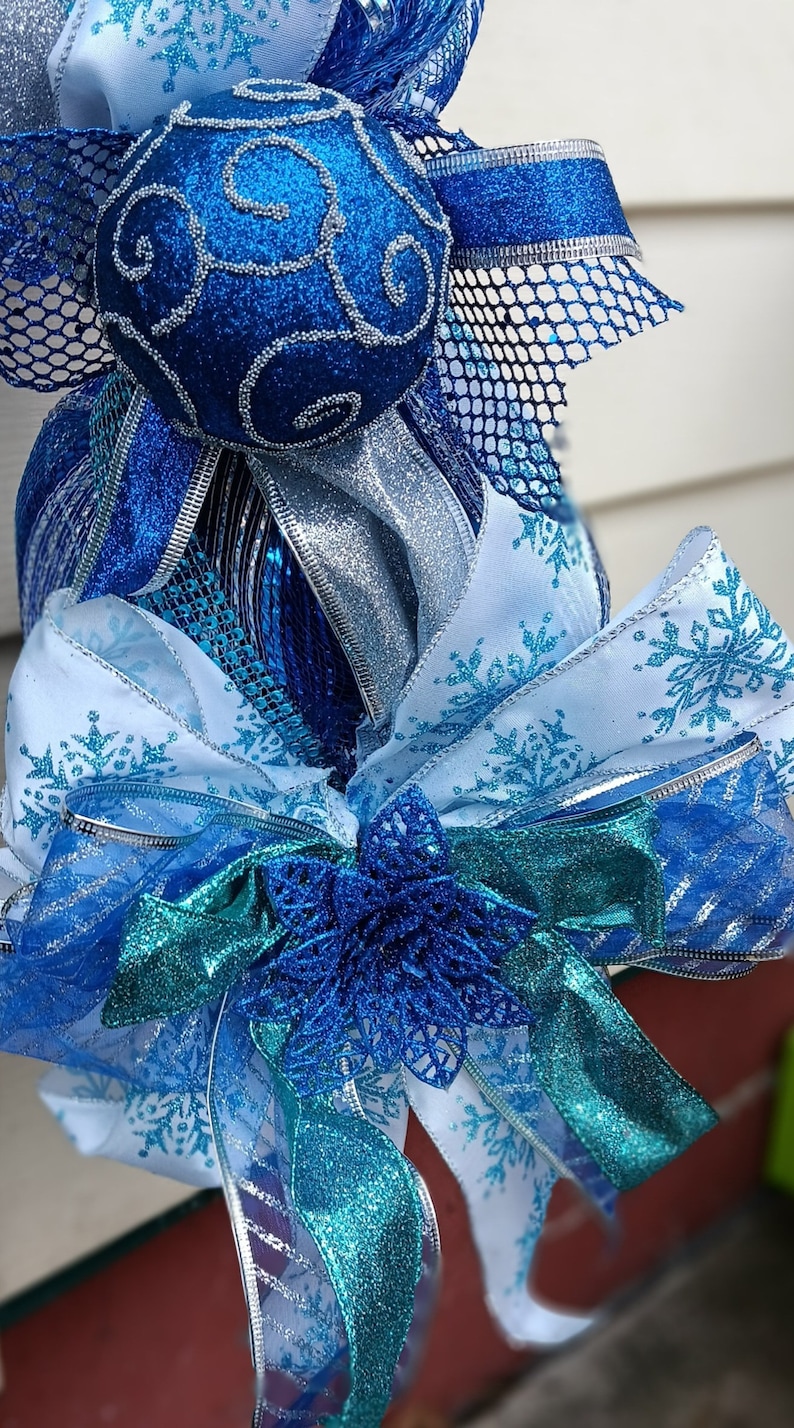 Blue Christmas Garland - Etsy
