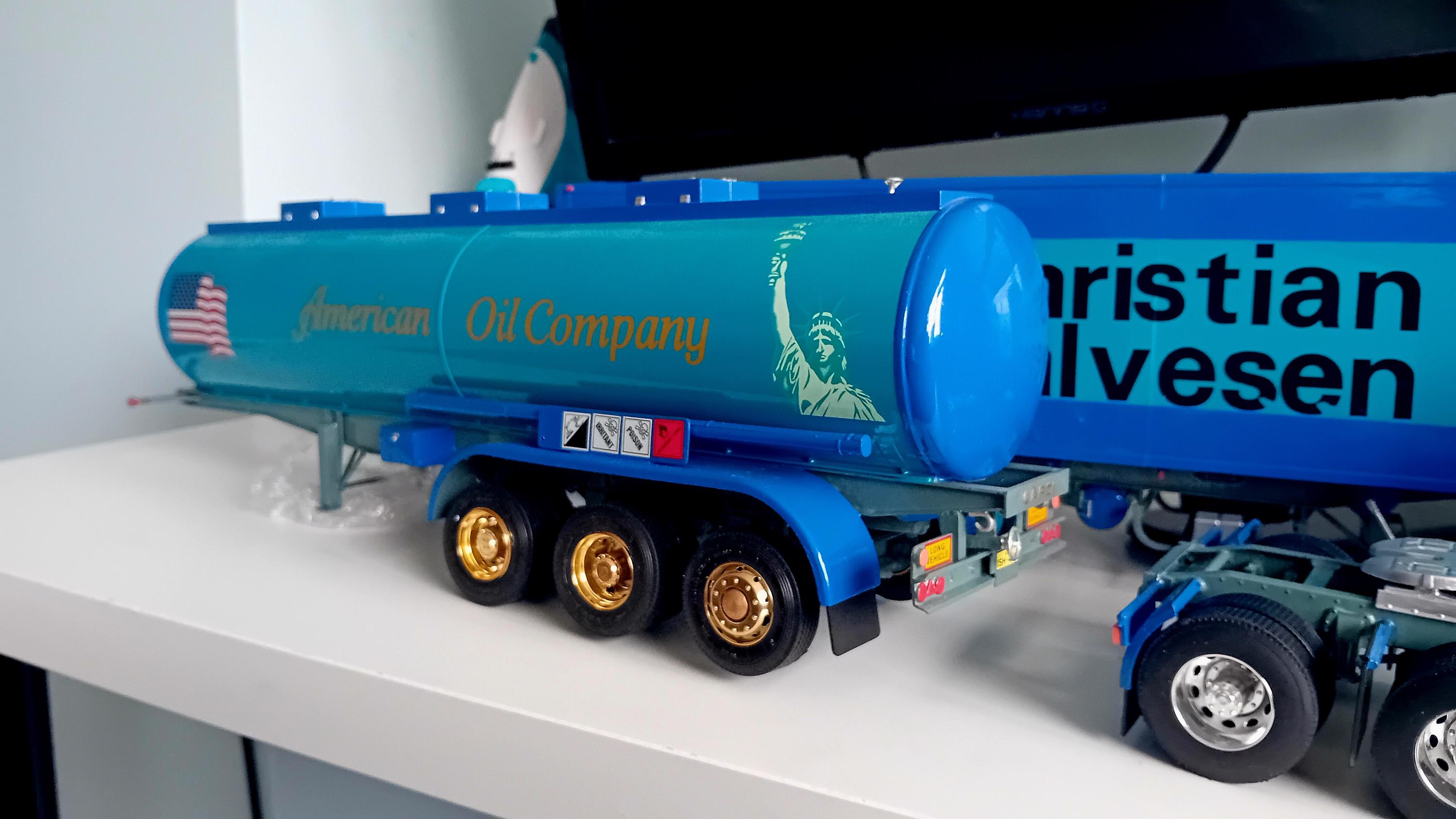 REVELL Tanker Trailer 1/25 7431 Model Kit Built *trailer Only* American ...