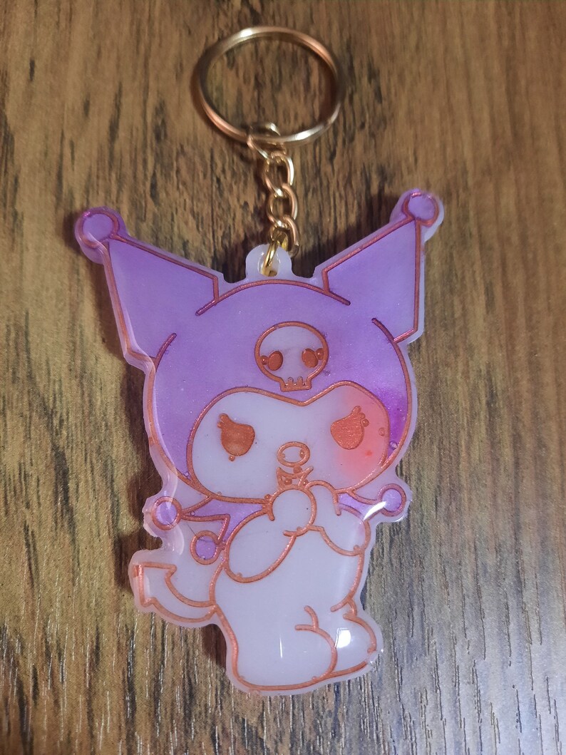 Kuromi Keychains Sanrio Anime Character Cartoon Character - Etsy UK