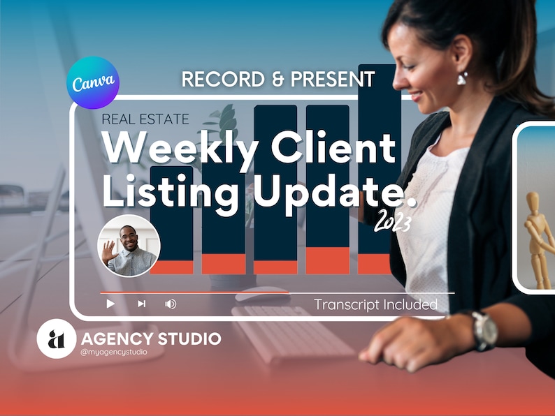 Canva Weekly Client Listing Update Presentation | 2024 Seller Listing Activity | Customizable ...