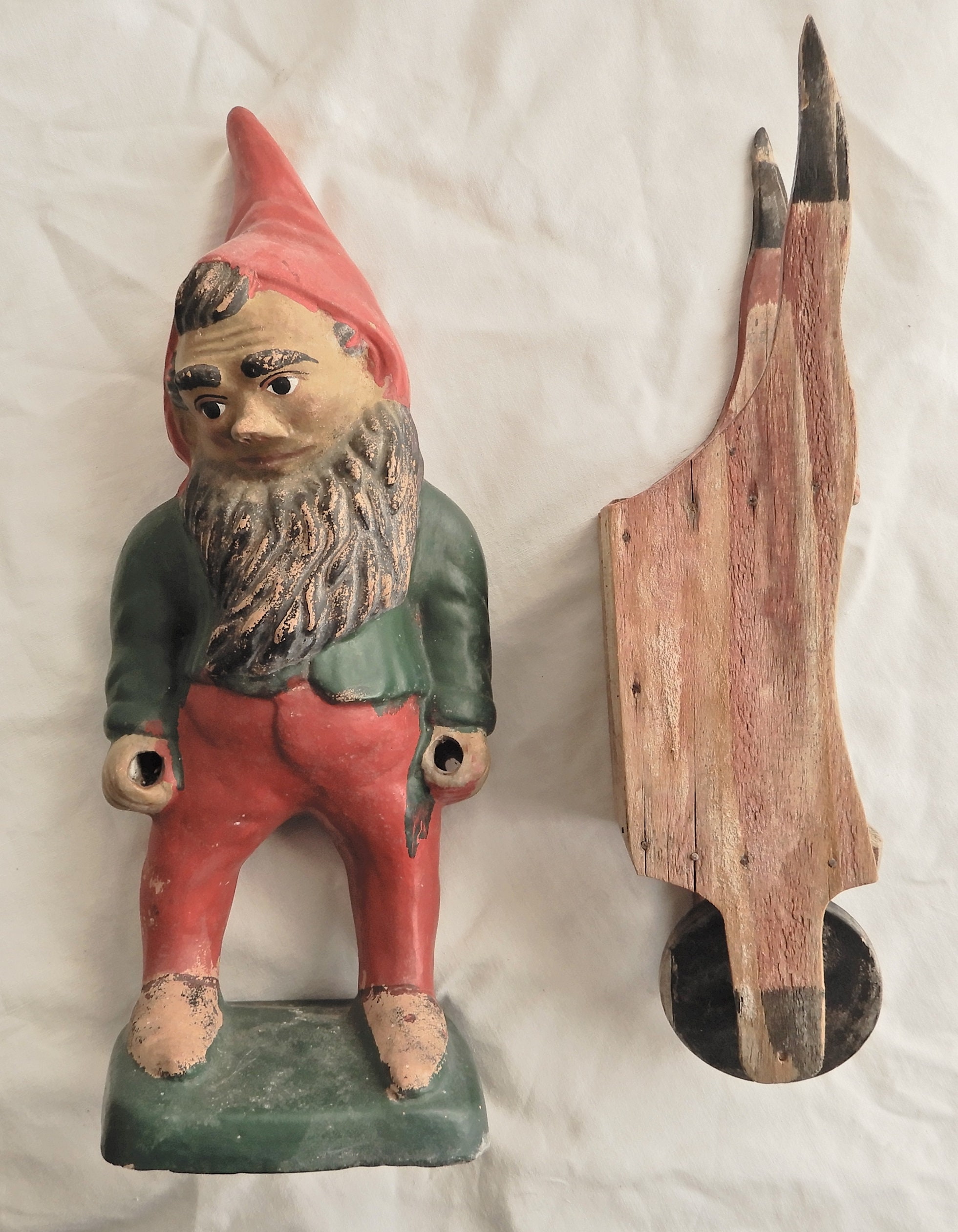 Antique Dwarf Pushing a Wheel Barrow, Papier Mâché - Etsy