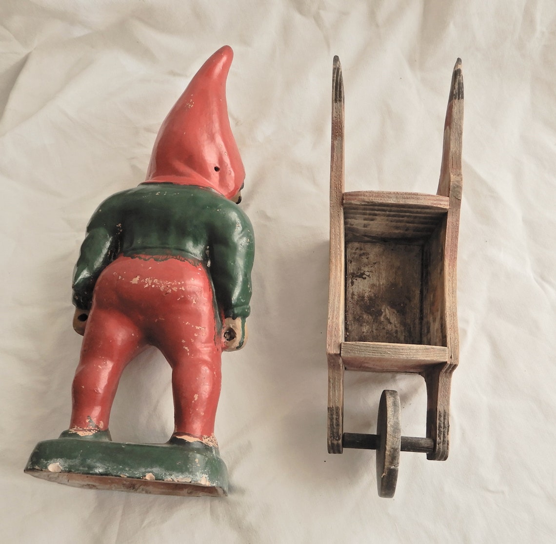 Antique Dwarf Pushing a Wheel Barrow, Papier Mâché - Etsy
