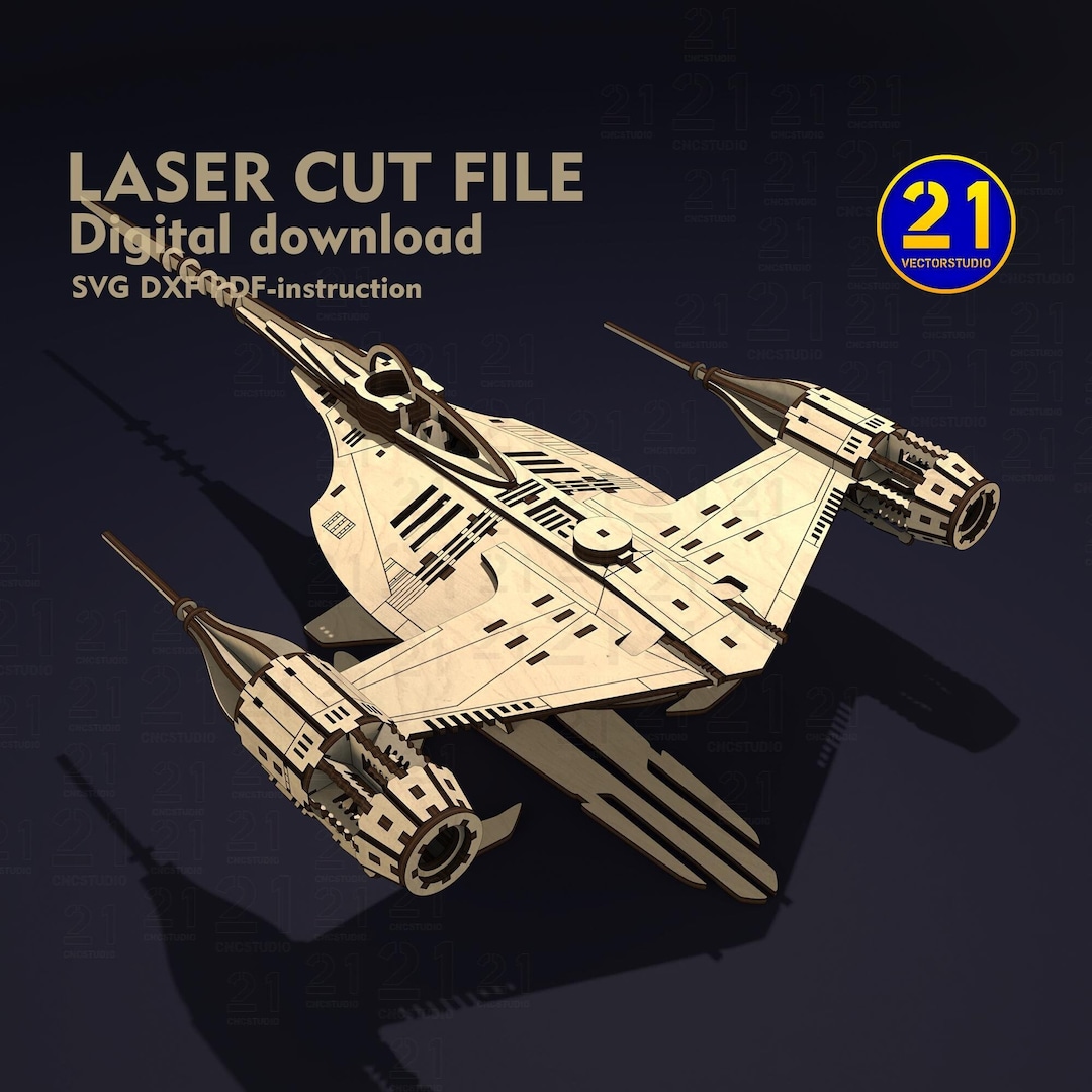Galaxy N1 Starship 3D Laser Cut Model Fan Inspired DXF & SVG - Etsy ...
