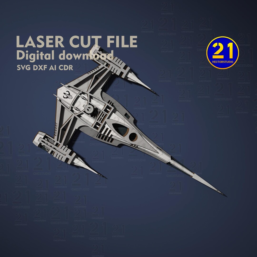 Mando N1 Spaceship | 5-layer Laser Cut File | Fan Inspired - Etsy