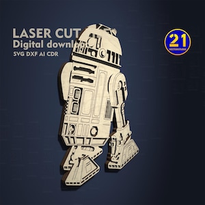 R2-D2 Layered Laser Cut File | 4 Layers | SVG DXF Digital Download - Etsy