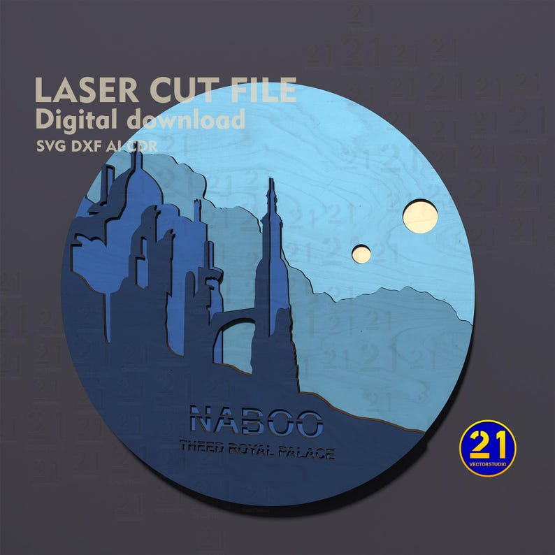 Star Wars-inspired Planet Set | Naboo, Coruscant, Tatooine Multilayer ...