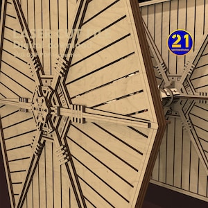 Galaxy Fighter Advanced 3D Laser Cut File | Wooden Spaceship Model ...