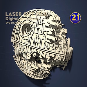 Death Star Laser Cut Files | 5 Layers | Star Wars Inspired | Digital ...