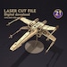 X-fighter T65 and T70 3D Laser Cut Model | Sci-fi Starfighter | Digital ...