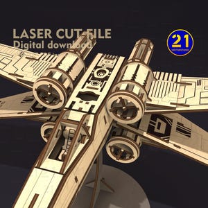 X-fighter T65 and T70 3D Laser Cut Model | Sci-fi Starfighter | Digital ...