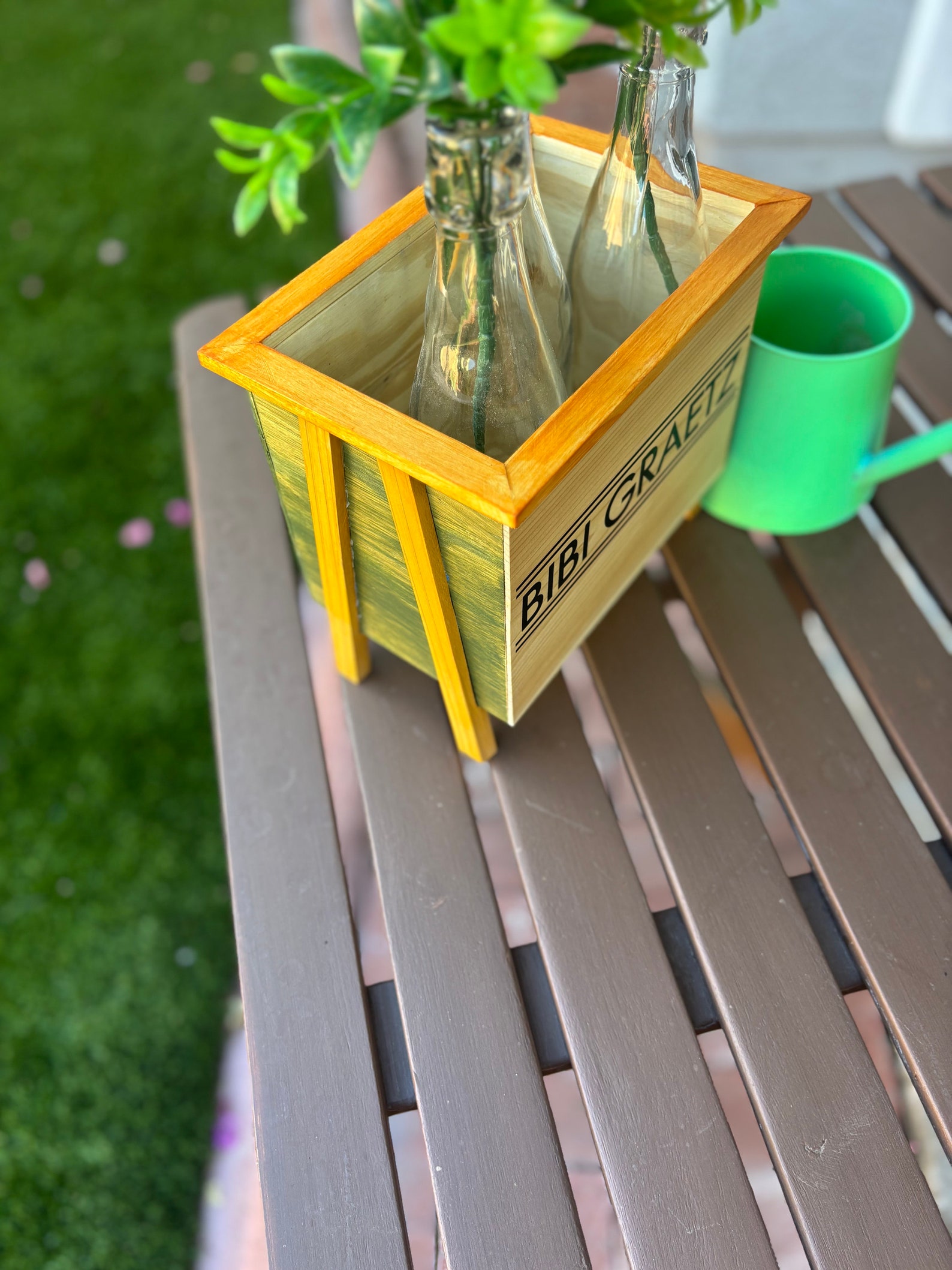 Wine Crate Panel Box Planter - Etsy