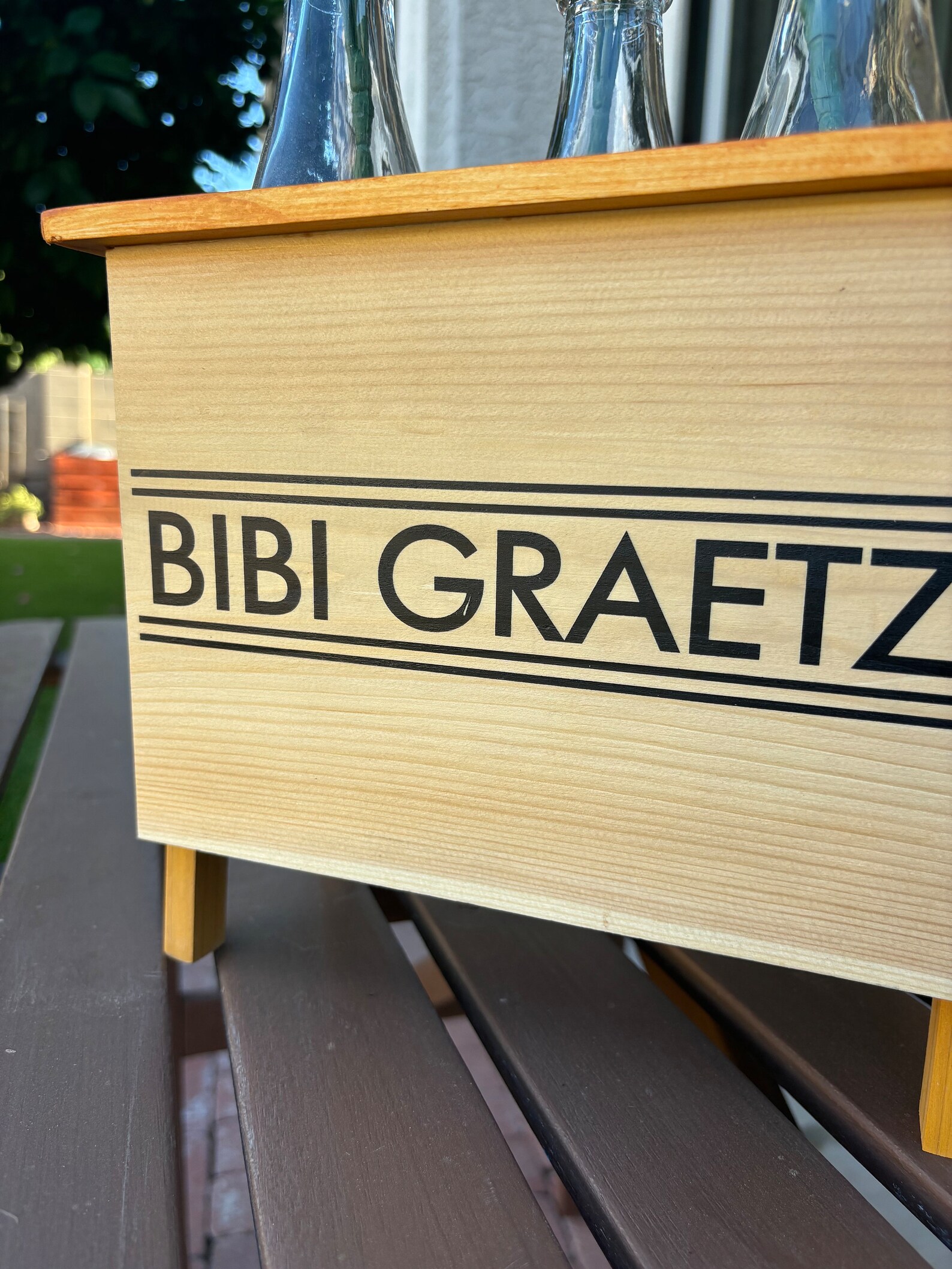 Wine Crate Panel Box Planter - Etsy