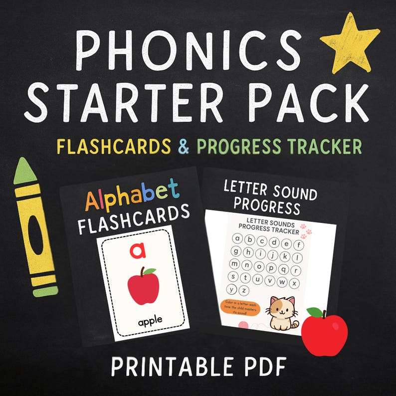 Phonics Starter Pack | Printable Letter Sounds, Flashcards & Progress ...