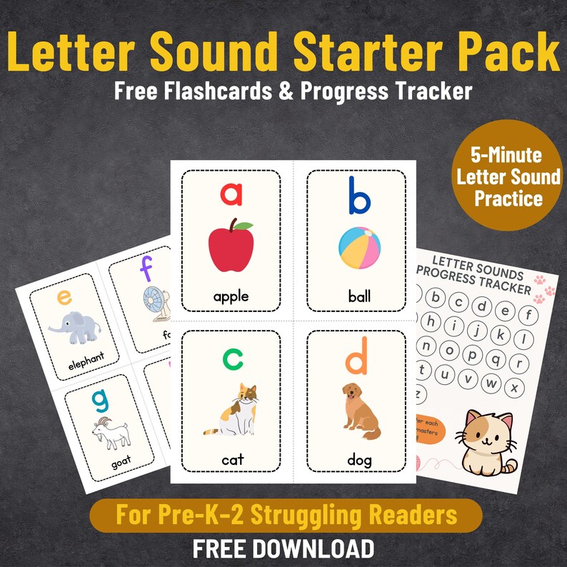 Letter Sound Starter Pack – Free Phonics Printable for Struggling ...