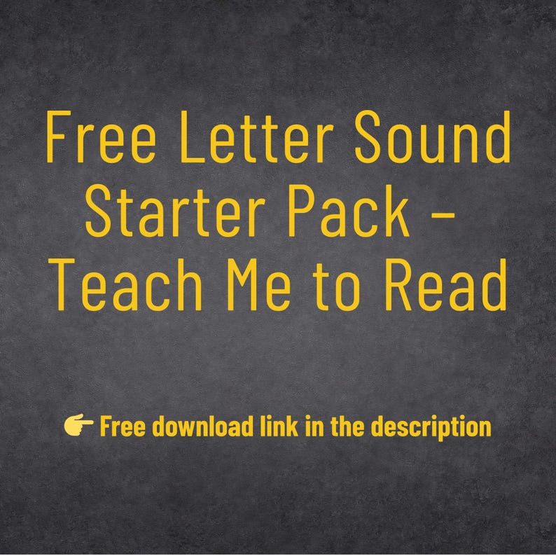 Letter Sound Starter Pack – Free Phonics Printable for Struggling ...