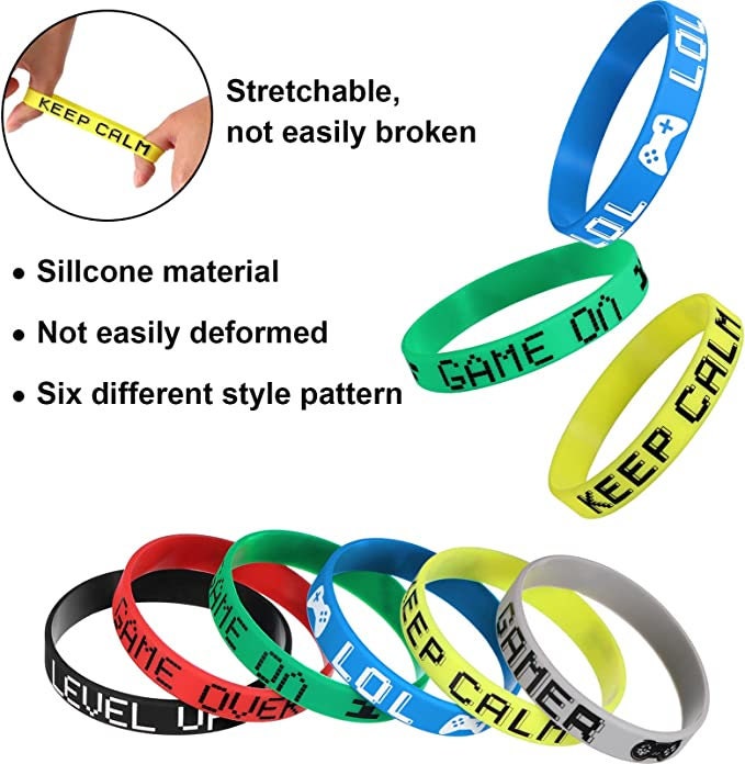 4 Lots of Kid Size Video Game Wristbands Rubber Bracelet - Etsy