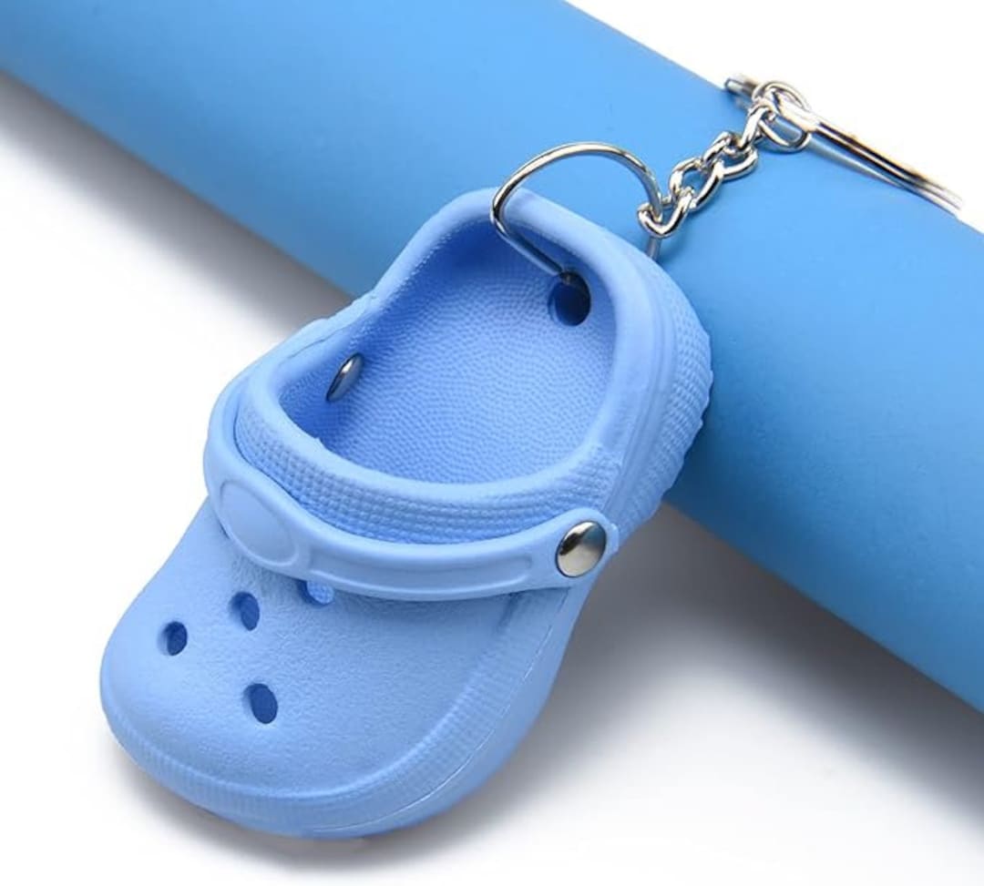 Blue Croc Charm, Croc Shoe Keychain Blue Color, Gift for Him, Gift for ...
