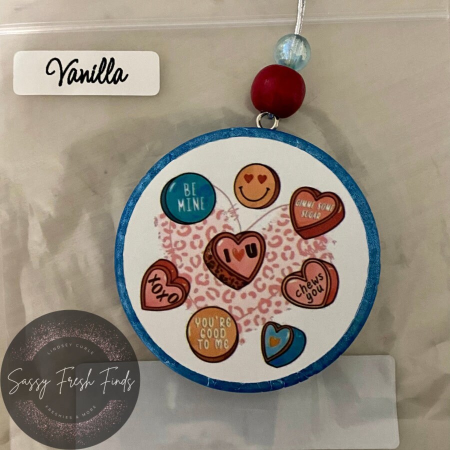 Valentines Day Car Freshies, Valentines, Pink, Red, Glitter, Heart ...