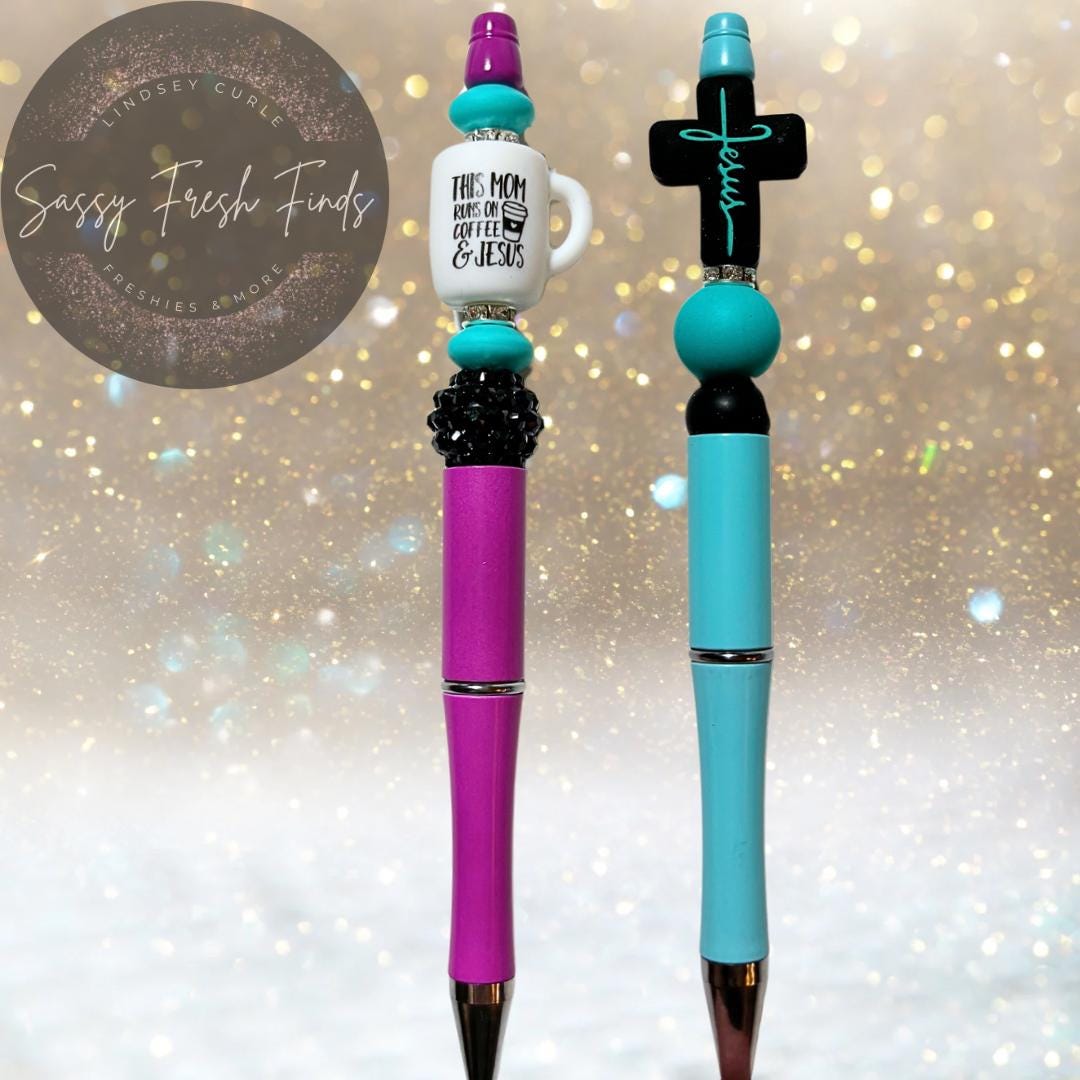 Jesus Beaded Pens, Mom Life, Jesus Pen, Mom Pen, Ballpoint Pen, Gift ...