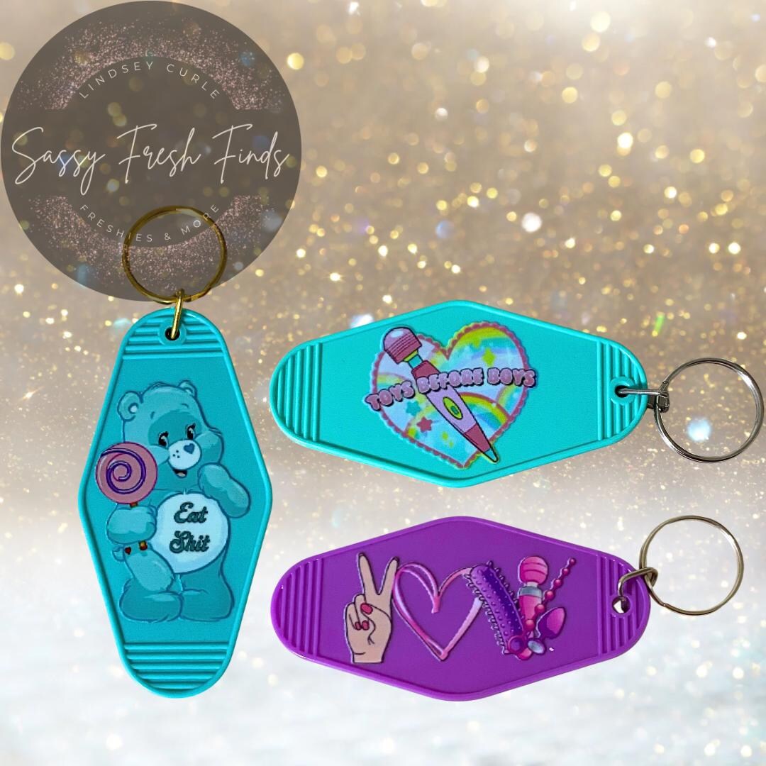 Offensive Keychains, Good Vibes, Toys Before Boys, Care Bears, Swear ...