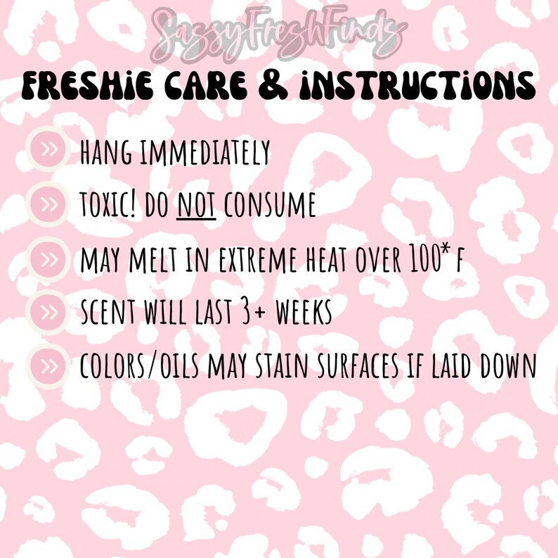 Freshie Sample Size, Scents, Colors, Air Freshener - Etsy