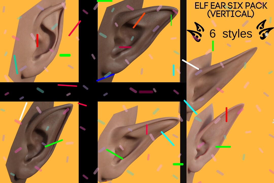 Vertical Elf Ear Six Pack High Quality Stock Elf Ear Png Images From ...