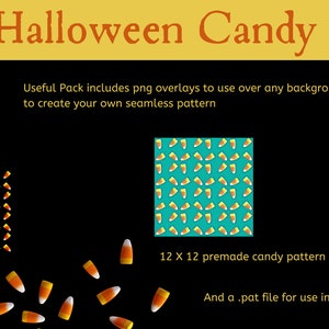 Halloween Candy Elements and Clipart Pngs, Pattern, and Papers - Etsy