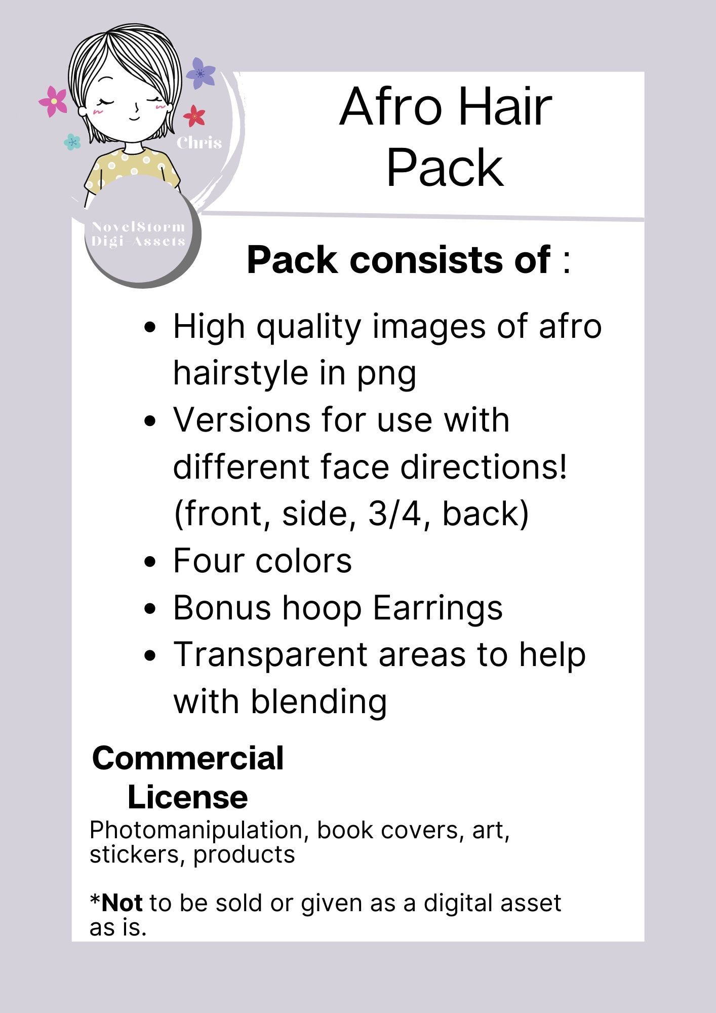 Afro Hair Pack Png Overlays Clipart for Photomanipulation, Photo ...