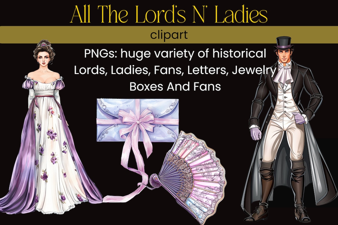 All the Lords N' Ladies - High Quality Pastel Clip Art of Historical ...