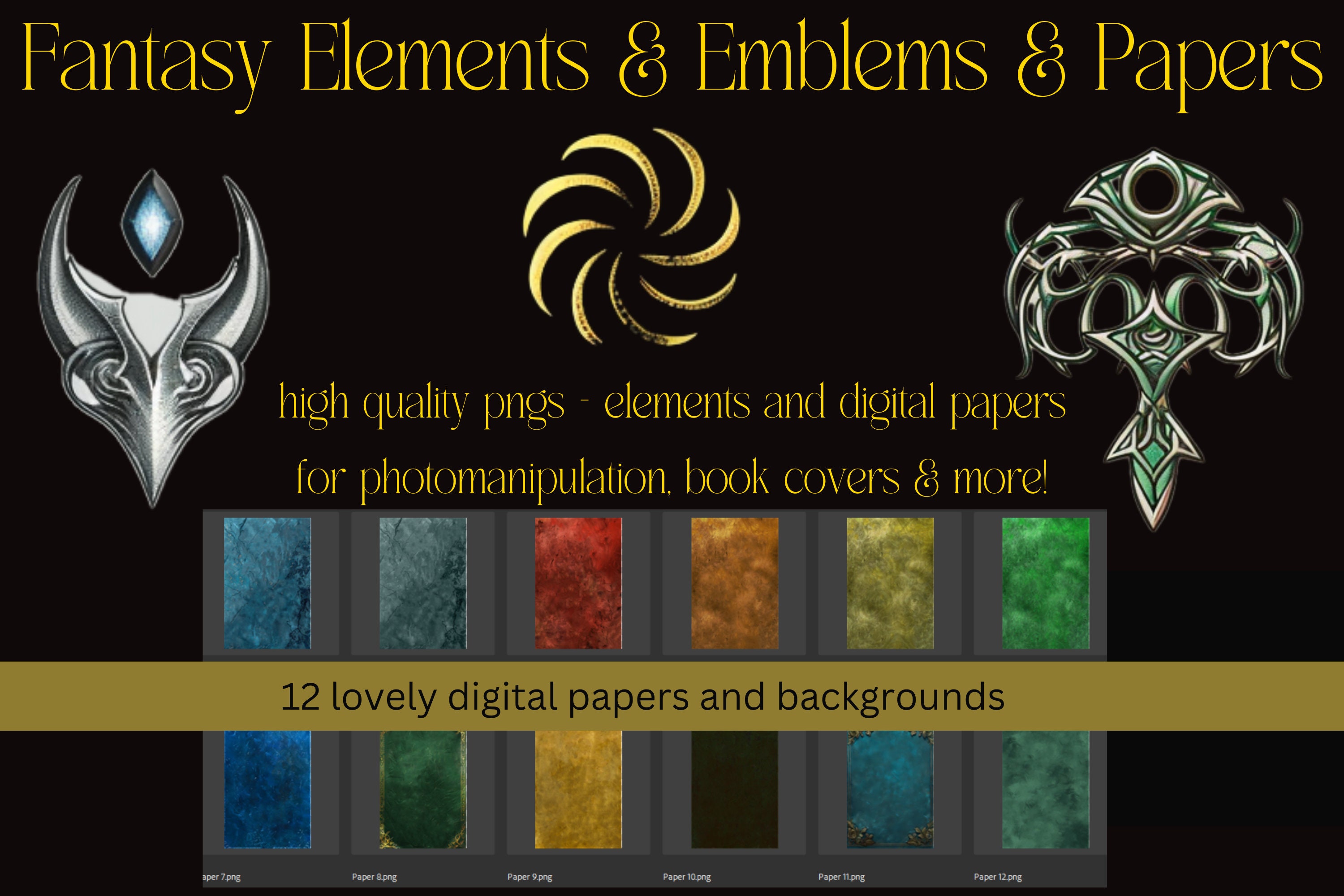 High Quality Pngs of Fanasy Elements emblems, Logos, Swash's and ...