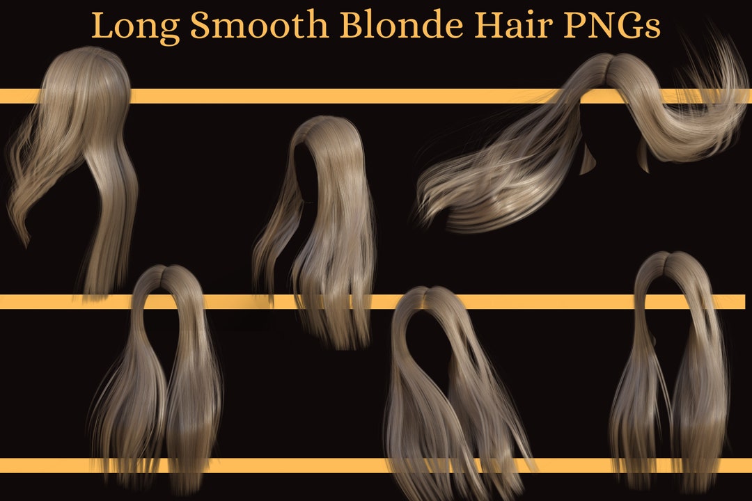Gorgeous Glossy Sleek Windblown Long Blonde Hair Stock Images PNG ...