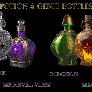 High Quality Pngs of Fantasy Potion Bottles That Can Double as Magical ...